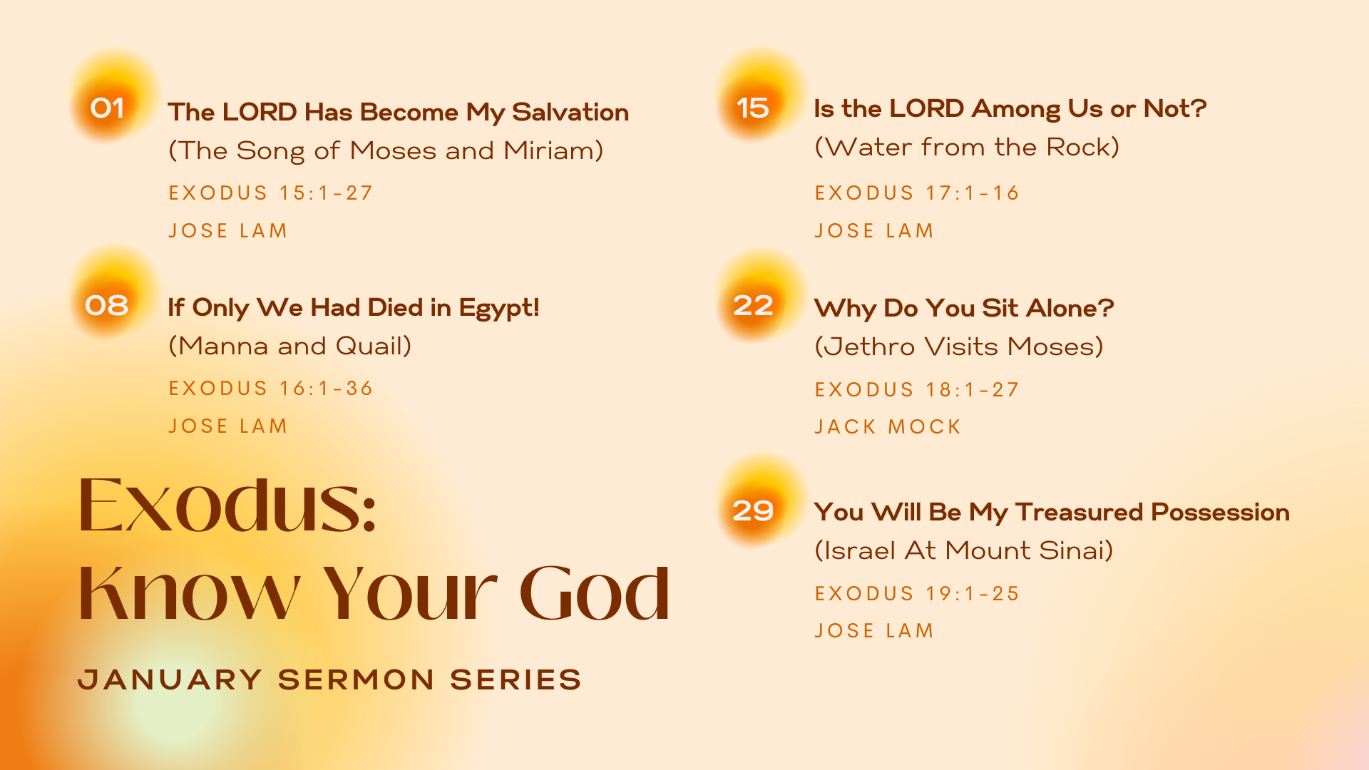 "The LORD Has Become My Salvation" (Exodus 15:1-27) - ESCCC