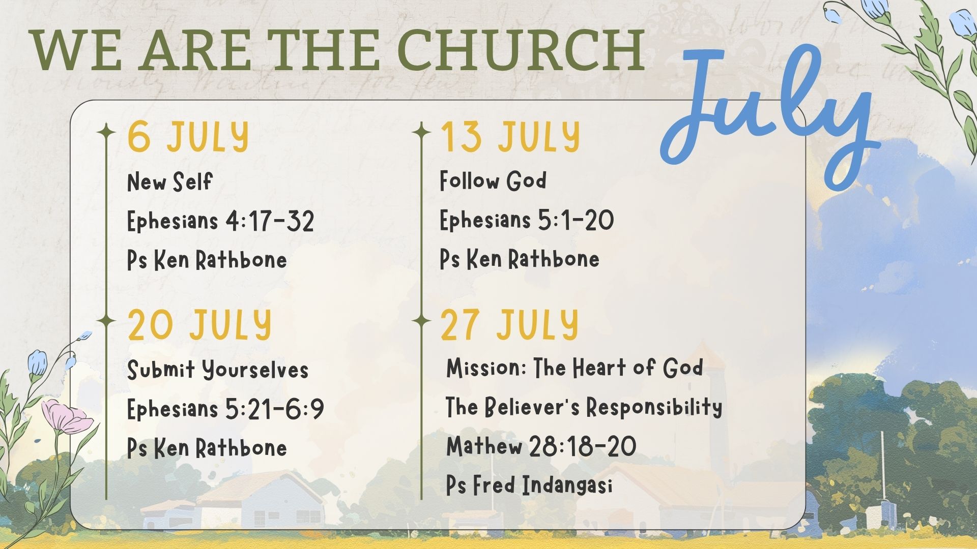 New Self (Ephesians 4:17-32) - ESCCC